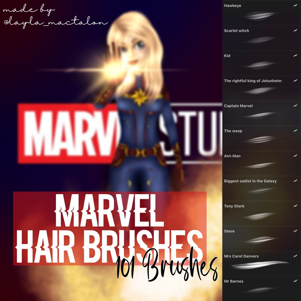Marvel Hair Brushes 🤍