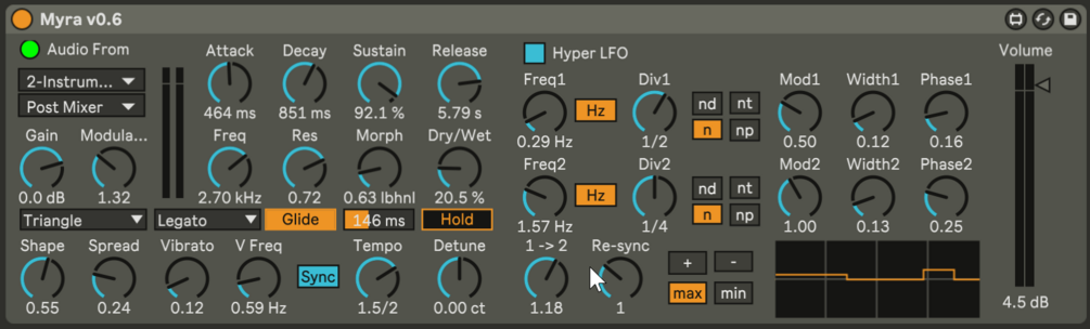 Mrya - M4L Feedback FM synth