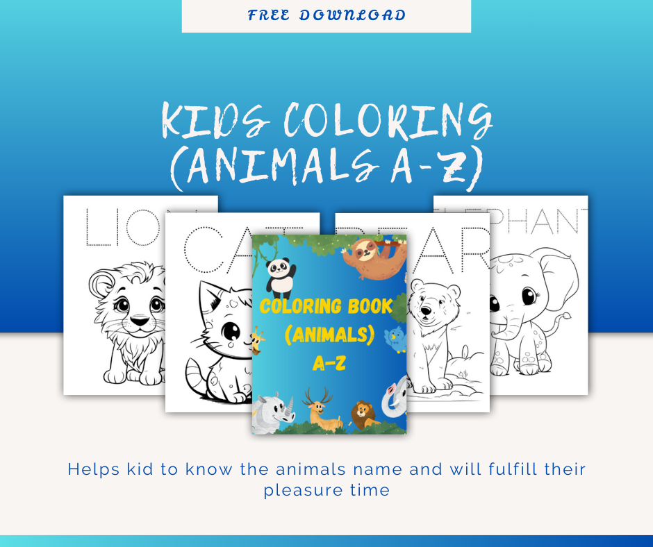 Kids Coloring Book (Animals A-Z)