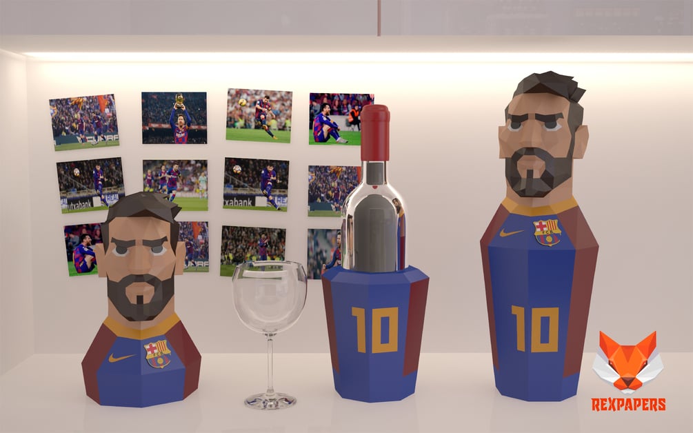 WINE BOX MESSI PAPERCRAFT