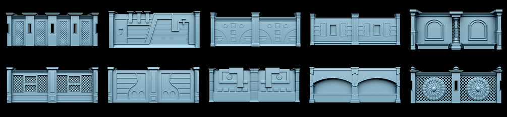 50 Wall Boundary 3d Model Vol 1
