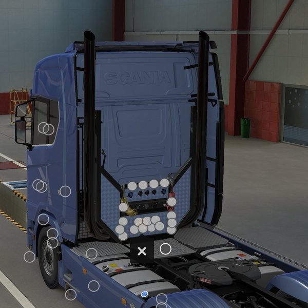 New Heinrich style rear exhaust for Scania NG for standard spoilers ...