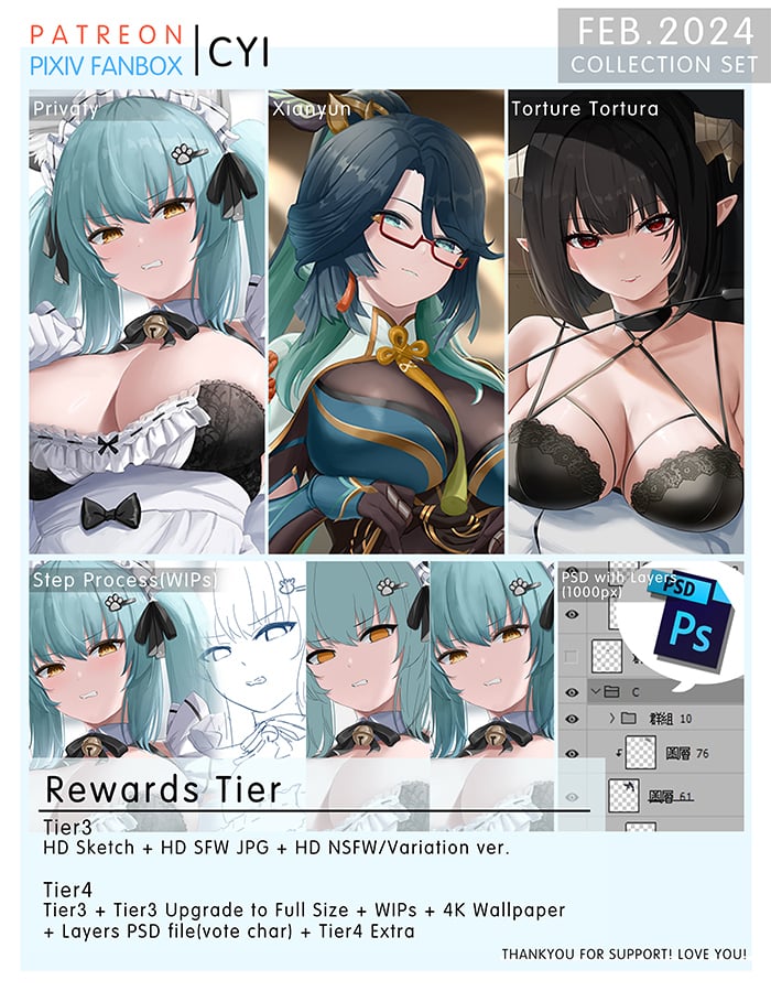 [CYI] 202402 February Patreon Rewards Tier3