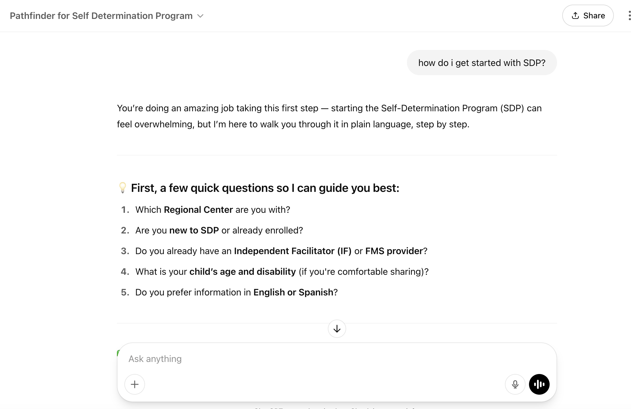 Pathfinder for Self Determination Program