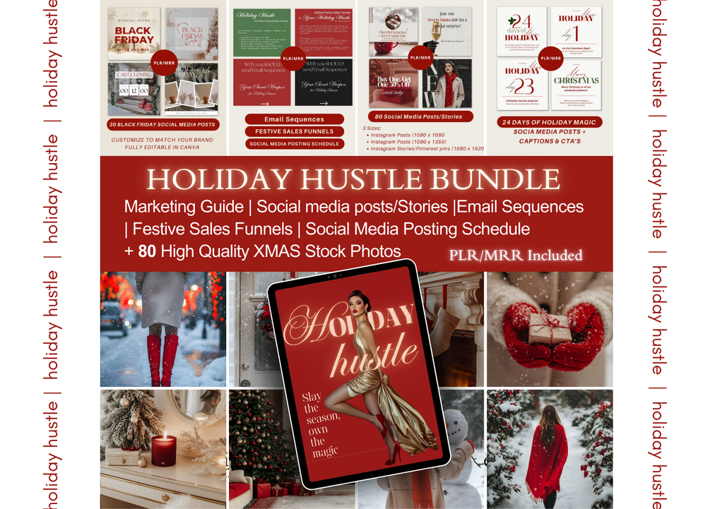 Holiday Hustle Bundle: Your All-in-One Guide to Boost Holiday Sales with Ready-Made Social Media ...