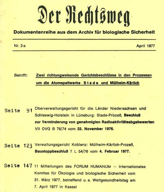 Der Rechtsweg Nr. 3a - April 1977