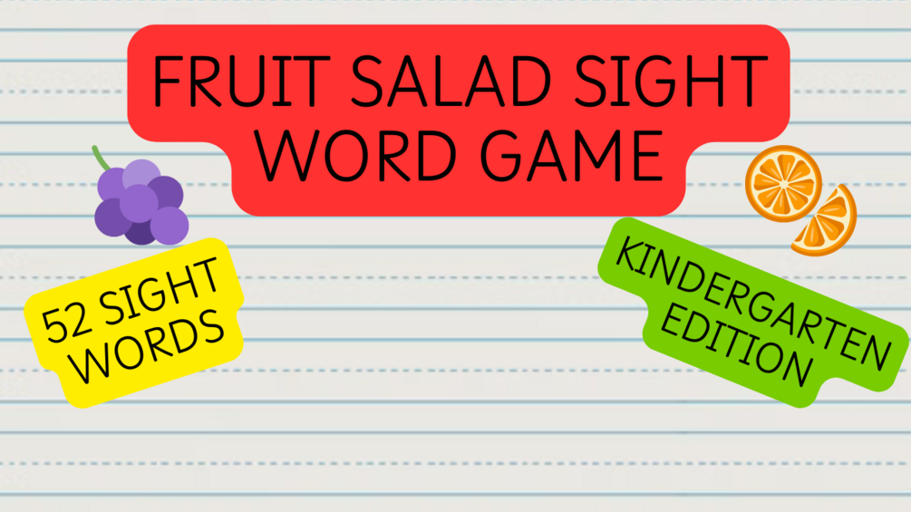 Fruit Salad Sight Word Game