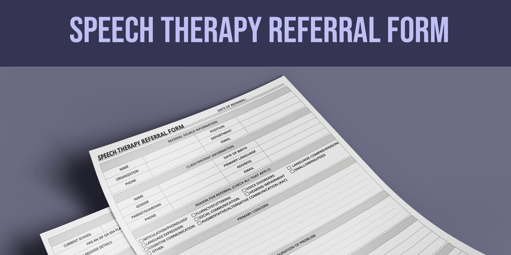 Speech Therapy Referral Form