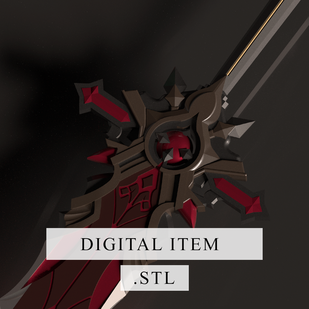 Genshin Impact - Wolf's Gravestone [ 3d file .stl ]