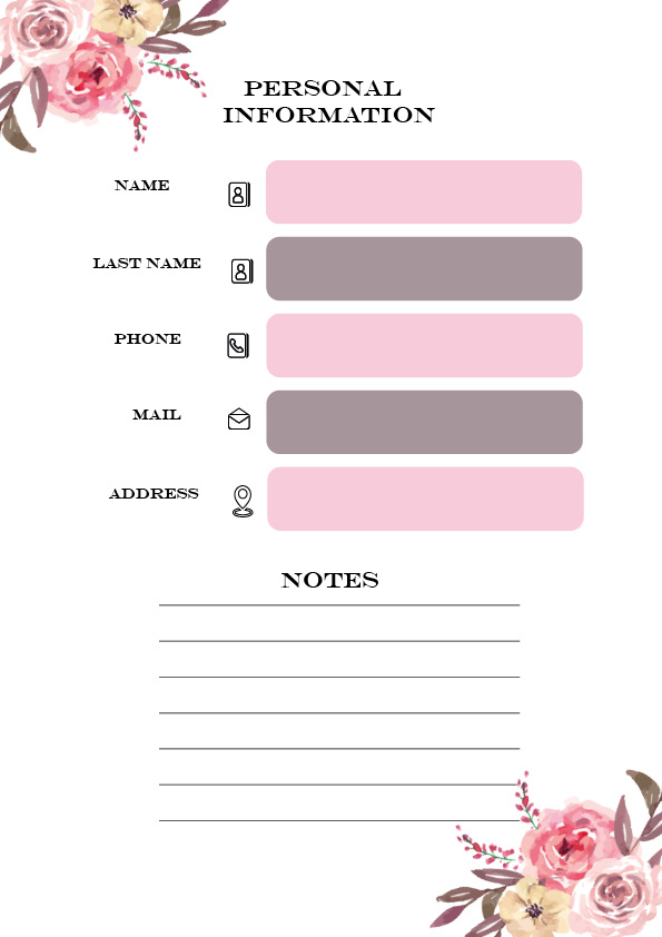 Pink Daily Planner, Pink Weekly Planner, Pink Monthly Planner, Pink ...