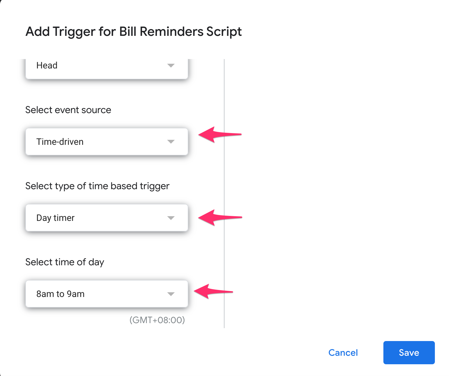 Google Sheet that Sends a Reminder of Bill Payments
