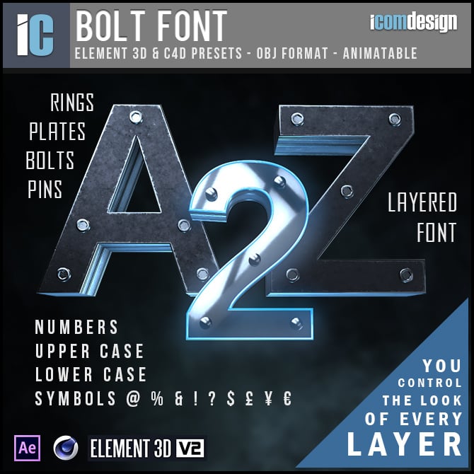 Bolt Font Pack
