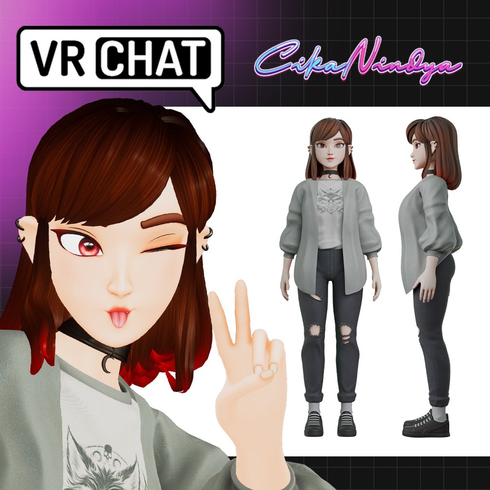 VRChat Avatar | Virtual Reality | Charlotte VRChat | Customizable 3D ...