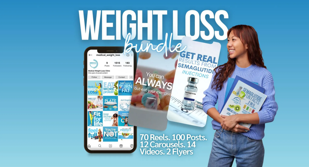 Weight Loss Marketing Bundle | Semaglutide Flyer | Tirzepatide ...
