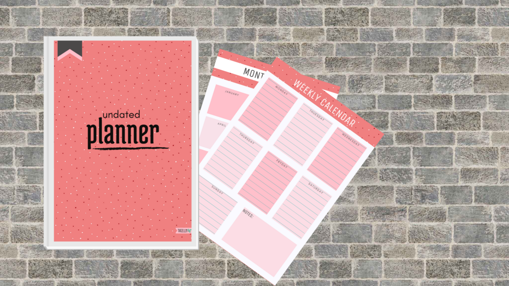 Planner Rosa | Planner | Sem data, Uso Impresso ou Digital