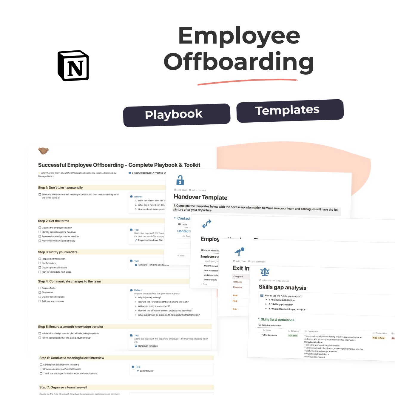 🥾 New Pack for Managers & HR: Employee Offboarding Playbook & Templates ...