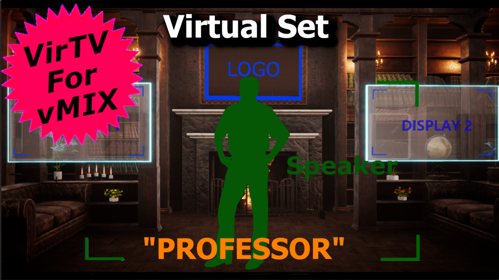 Virtual Set - Professor [For vMix] - CHRISTMAS SALE 50% (look in the description)!