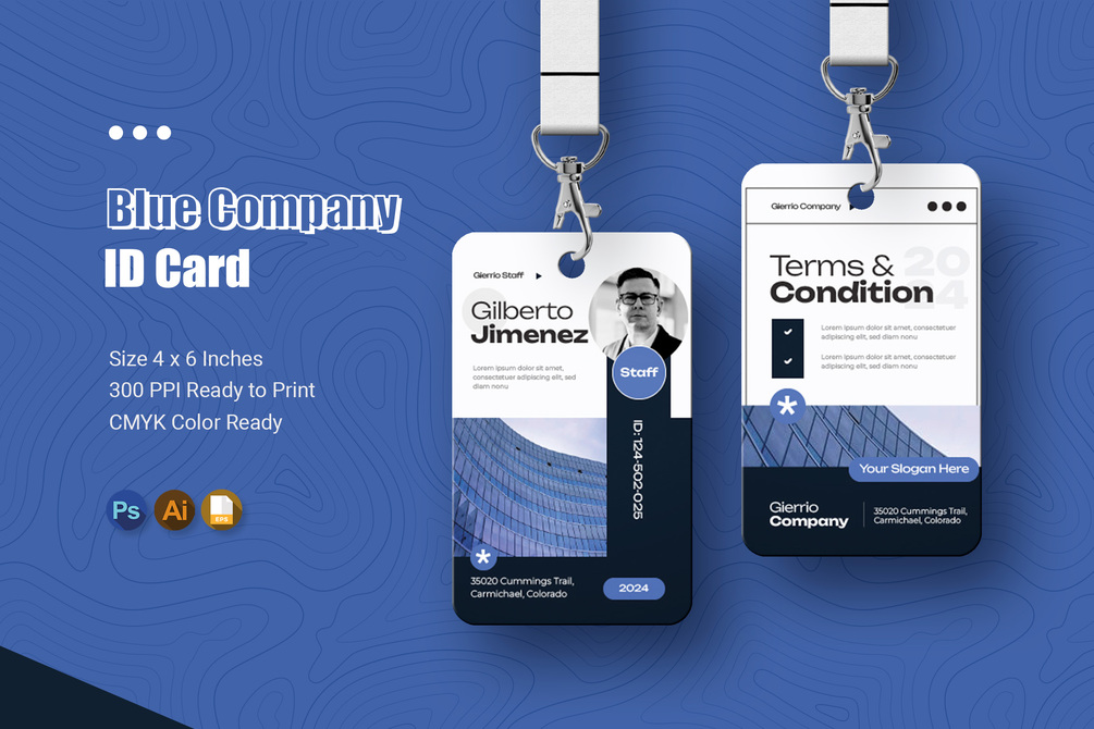 Blue Company ID Card