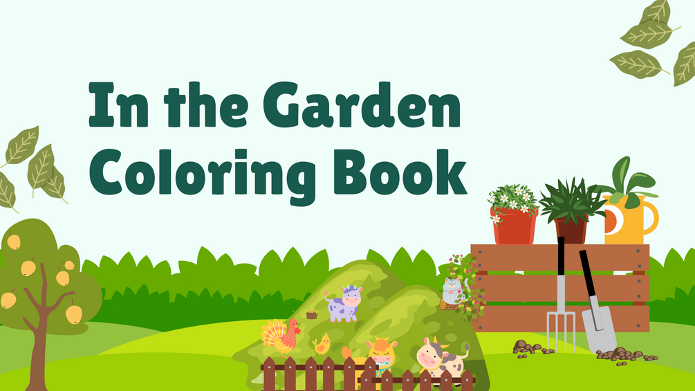 in the Garden Coloring Book for Kids – Printable PDF Activity (Flowers ...