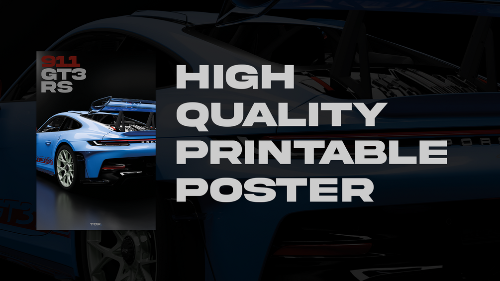 Porsche 911 GT3 RS Digital Printable