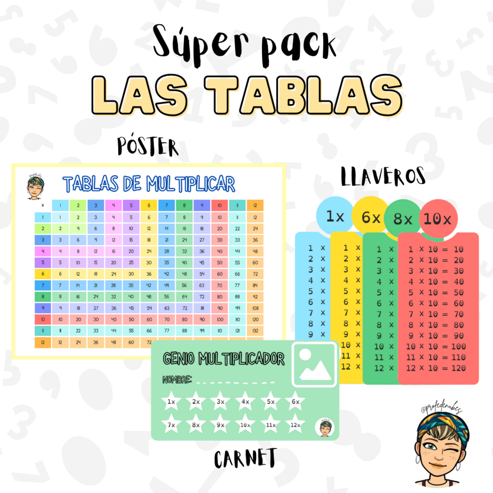 Pack: TABLAS DE MULTIPLICAR