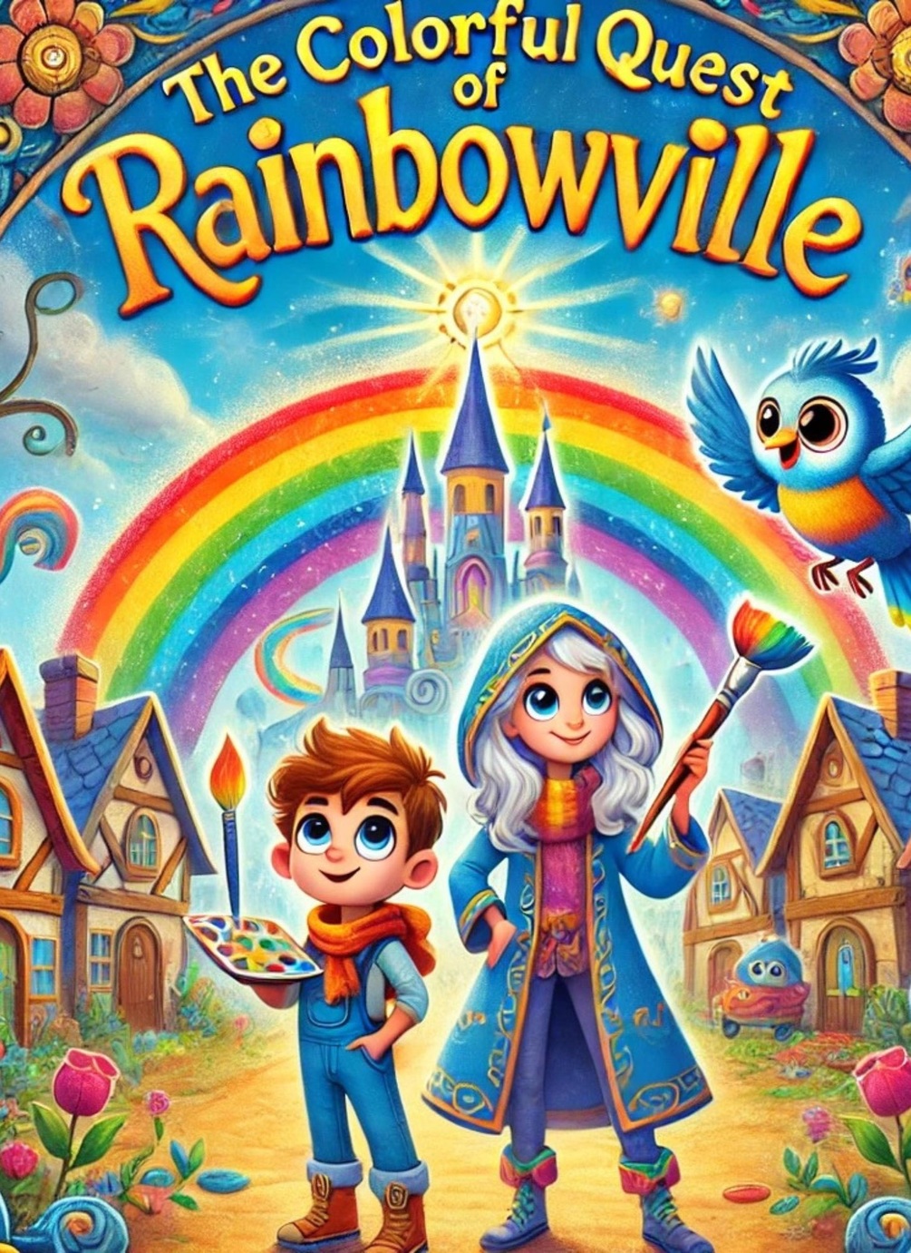 Rainbowville Adventures: A Coloring Quest ( Story + Coloring Book)