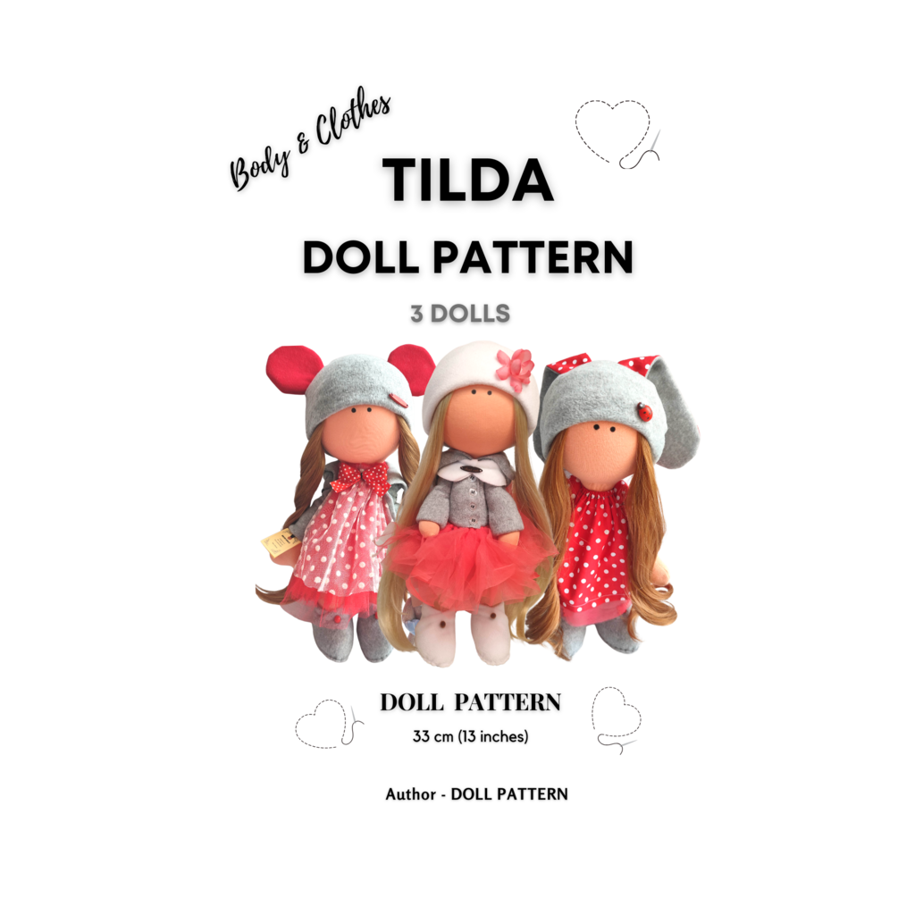 Bundle 9 Tilda Doll Patterns for Body and Cl3 Tilda Doll Patterns, Body and Clothes-PDF Pattern ...