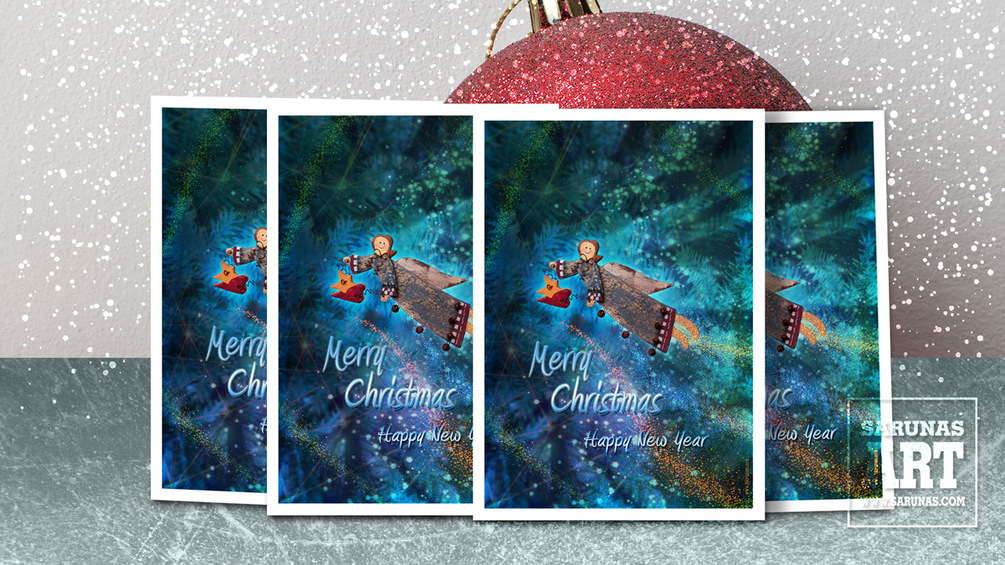 Flying Angel - Greeting Card