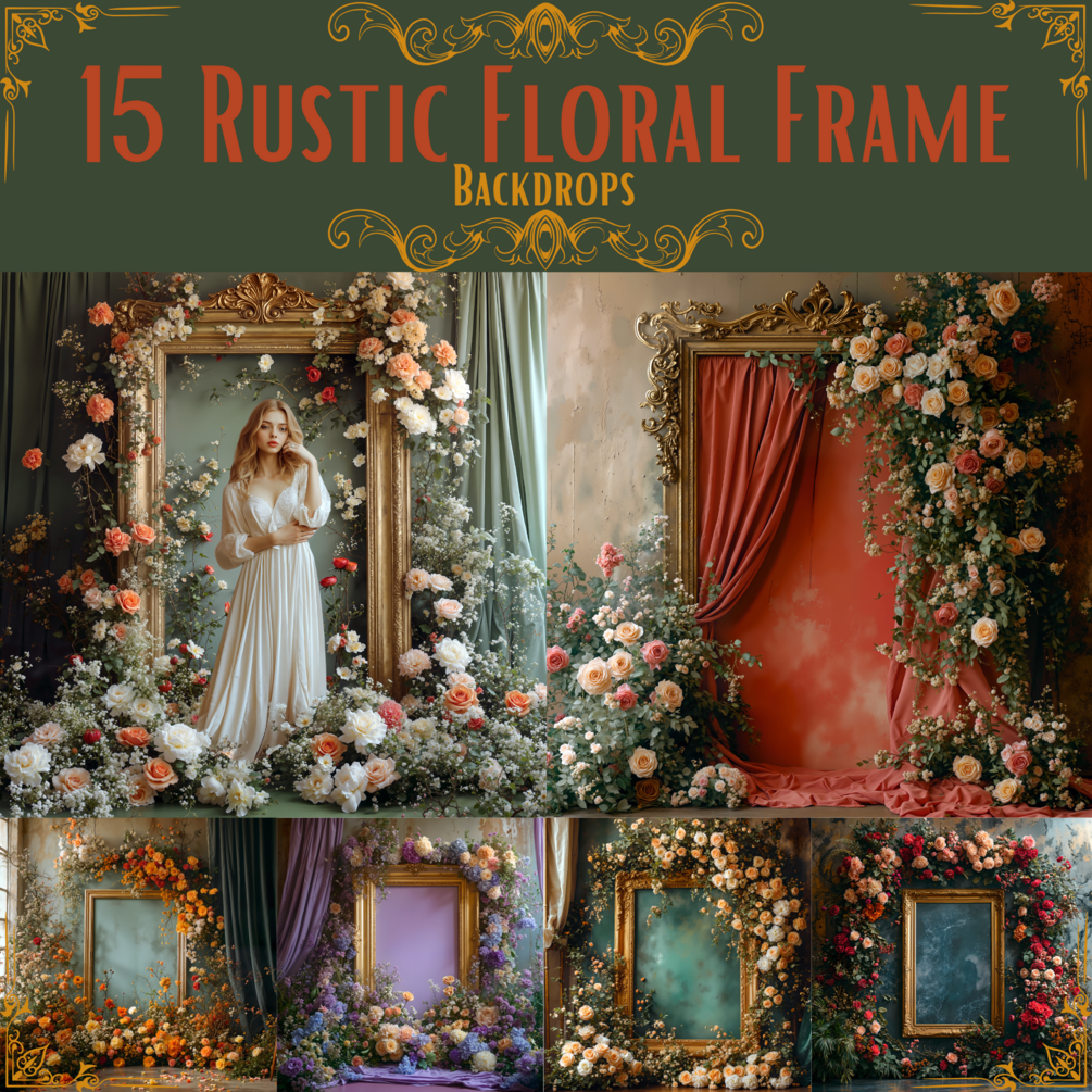 15 Rustic Floral Frame Backdrops