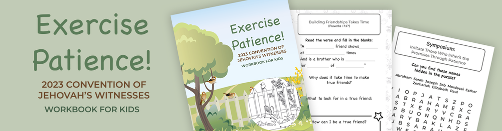 2023 Exercise Patience Convention Workbook for Kids