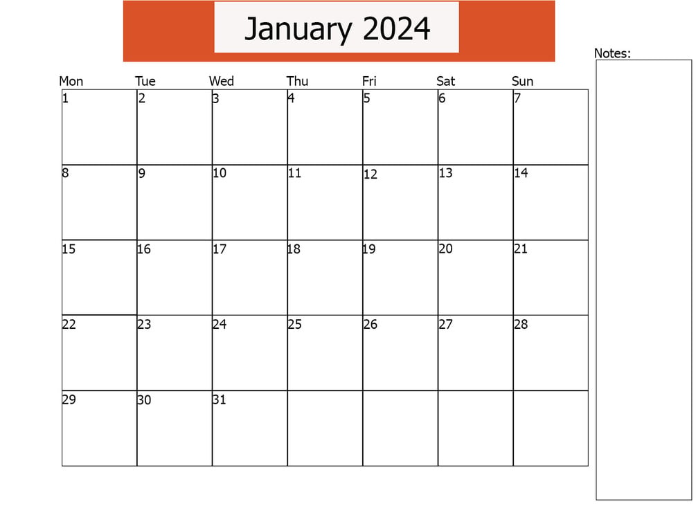 January Printable Calendar|Editable PDF 2024|January Calendar|January ...