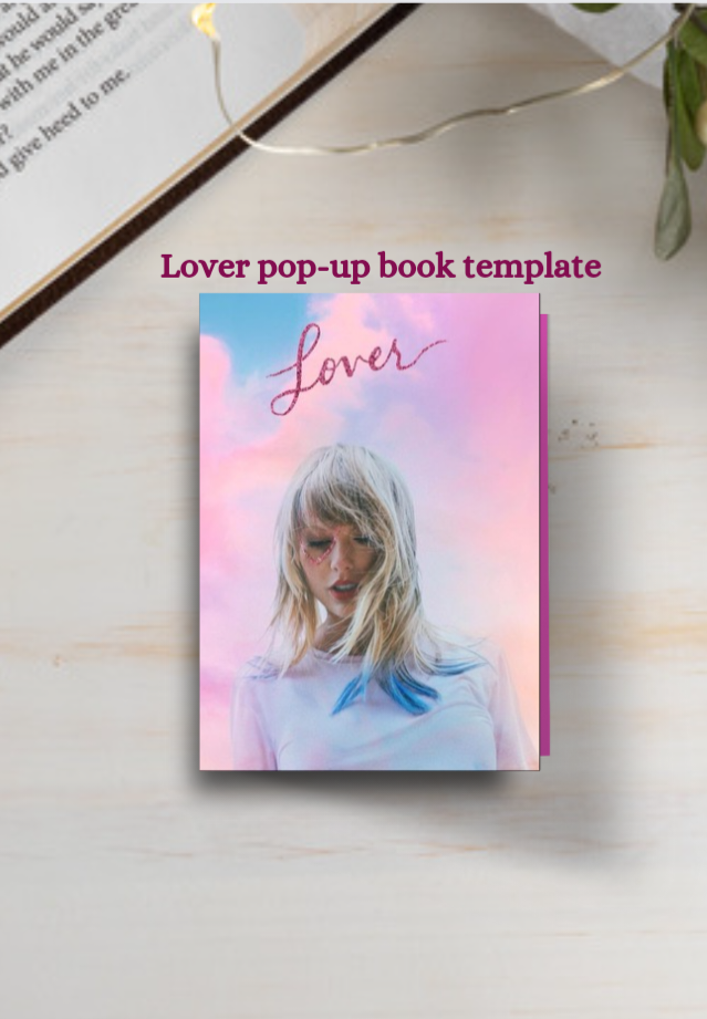 Lover pop-up book template