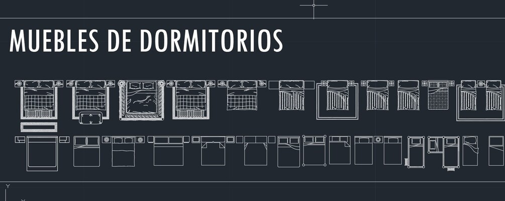 Pack de Mobiliario de Dormitorio en AutoCAD - Muebles (+100 Bloques DWG ...