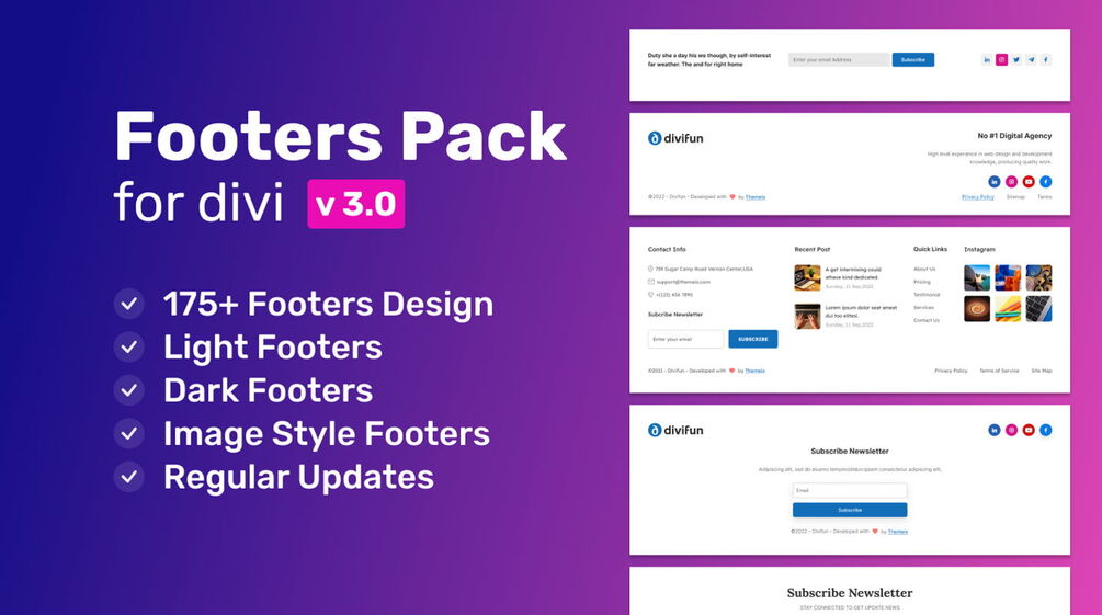 Divi Single Footer | Limited Time Only