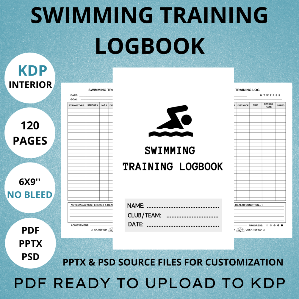 Swimming Training Logbook - KDP Interior
