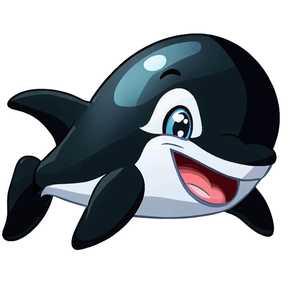 Happy Orca 2 - Digital Download, svg, eps, png, pdf,, sticker ...