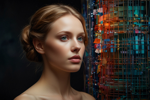 Mesmerizing Abstract Expression Image of Akreted Eyes Face 👁️🎨