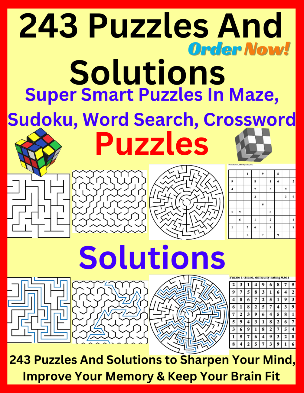 243 Puzzles And Solutions Super Smart Puzzles In Maze, Sudoku, Word ...