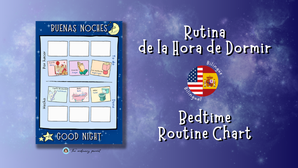 [🇪🇸ES-EN🇺🇸] Rutina de la Hora de Dormir - Bedtime Chart