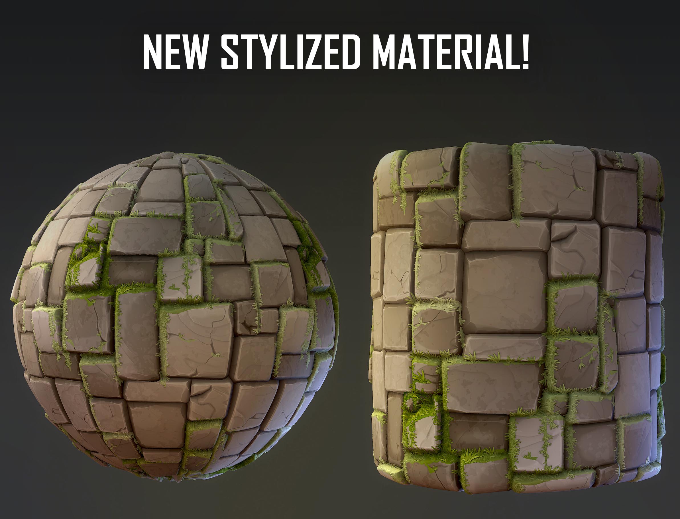 New Stylized Cobblestone Material! - 3dex
