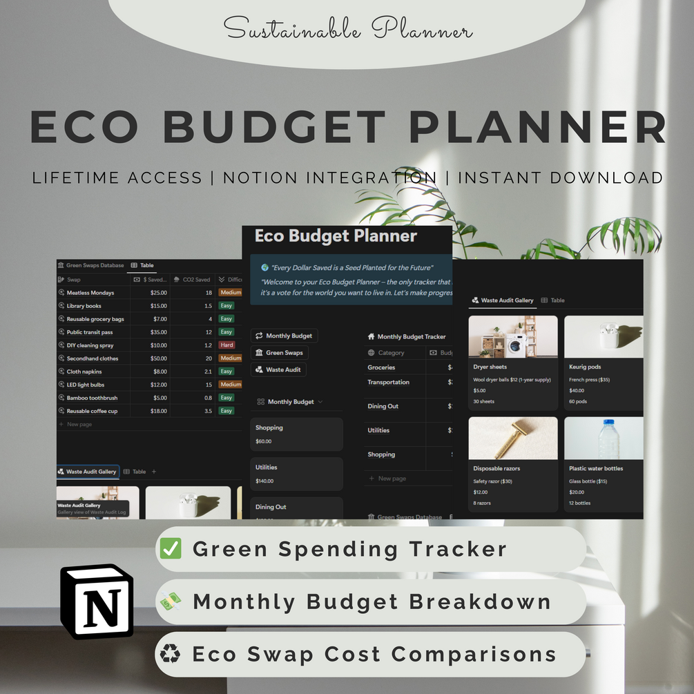 Eco Budget System – Save Money & The Planet (Notion Template)