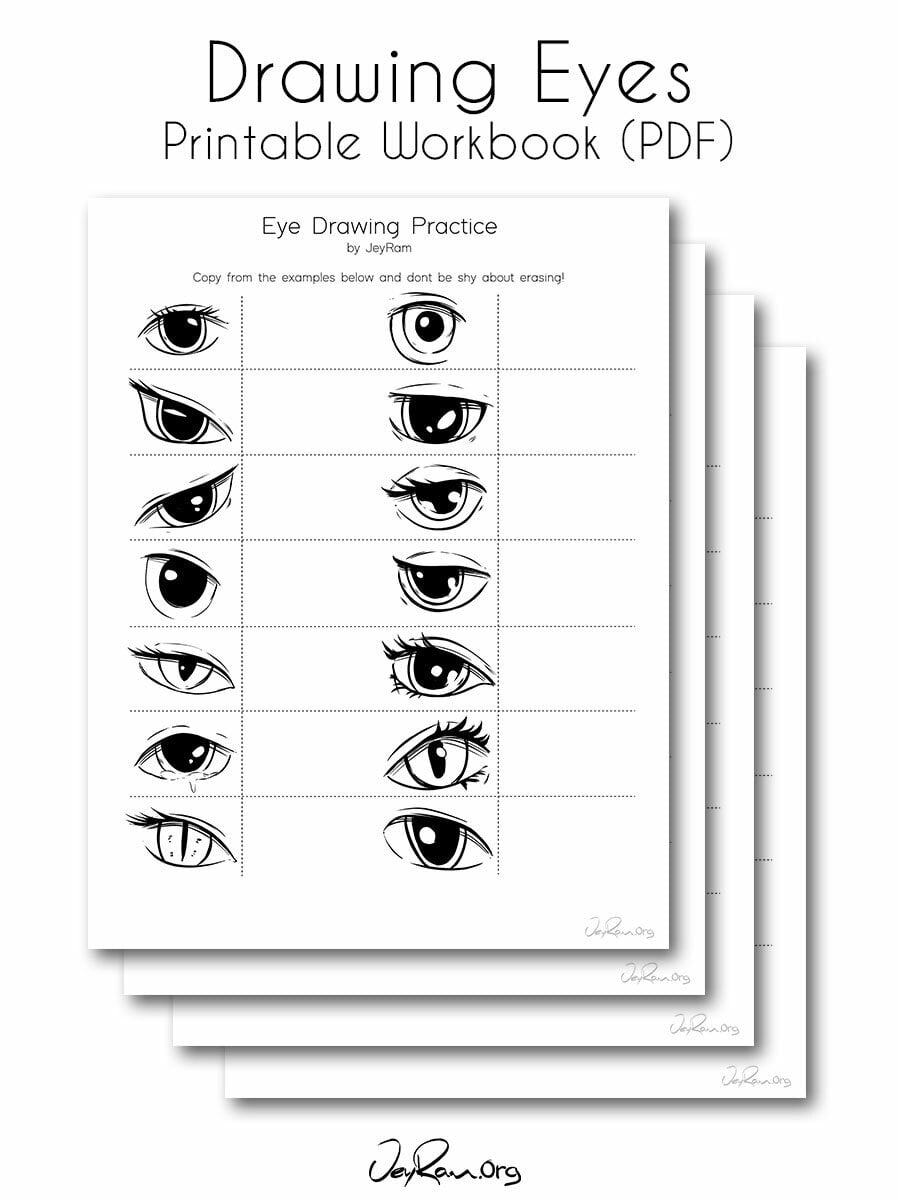 Eye Drawing Practice (Printable PDF)