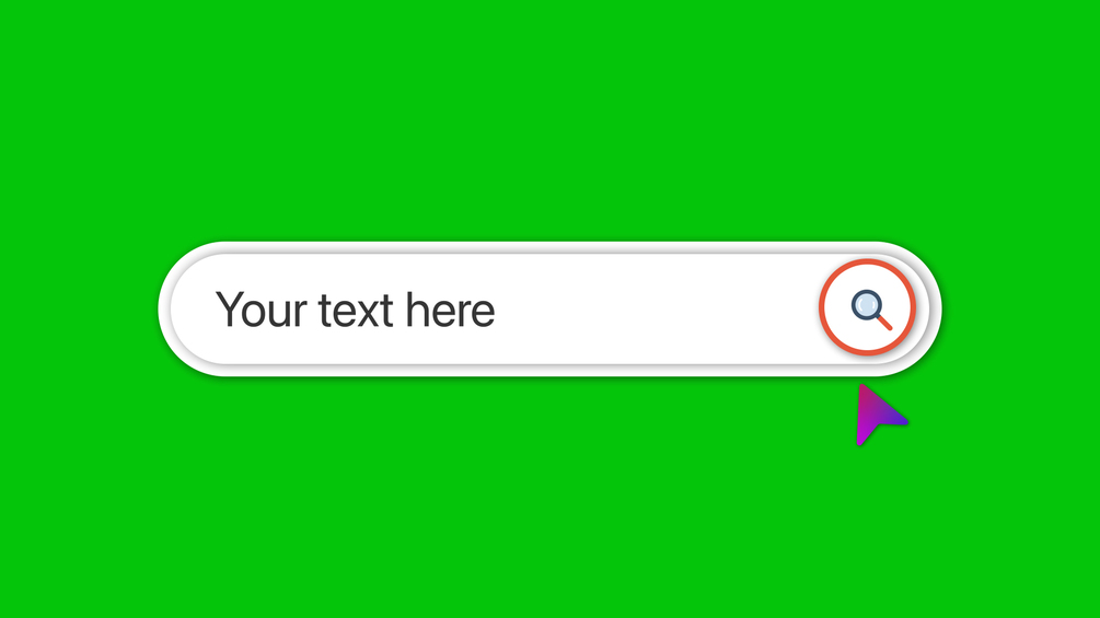 Search Bar Green Screen, MOV and After Effects Template
