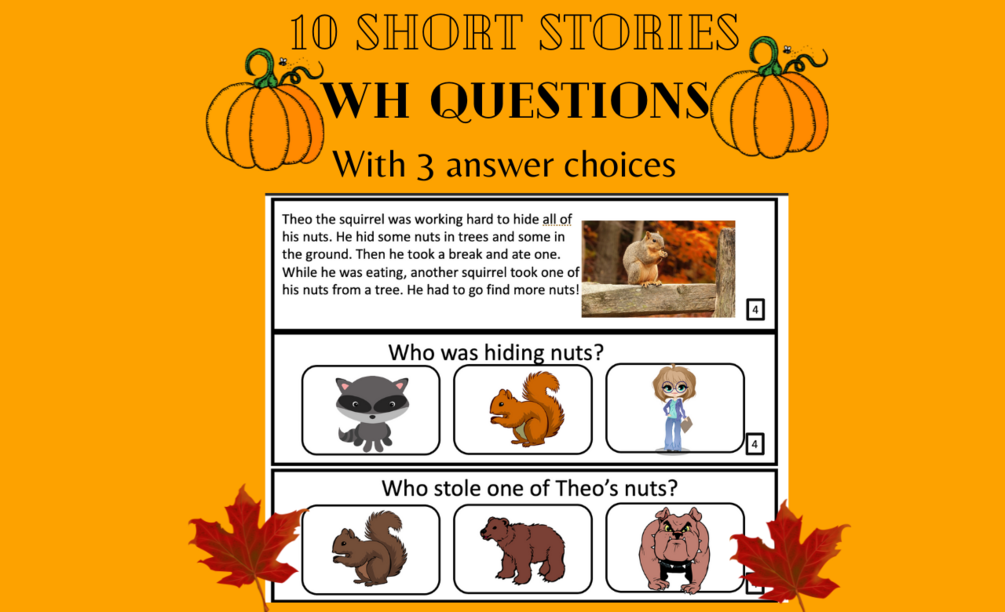 FALL Short Stories with WH questions