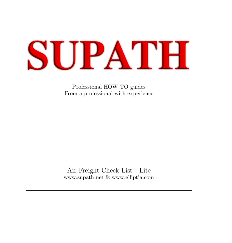 SUPATH Air Freight Guide
