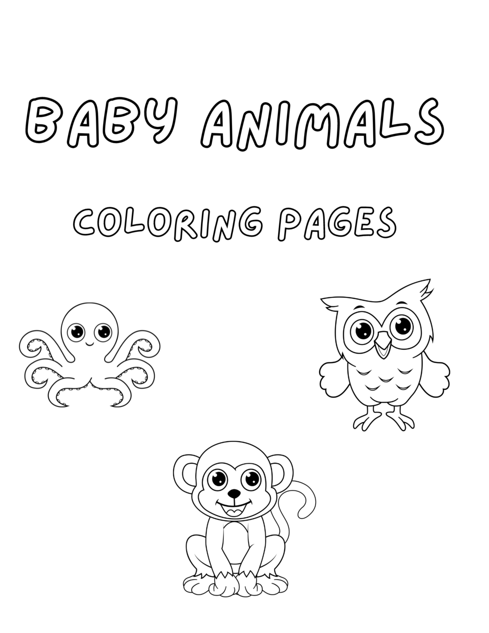 Baby Animal Coloring Pages
