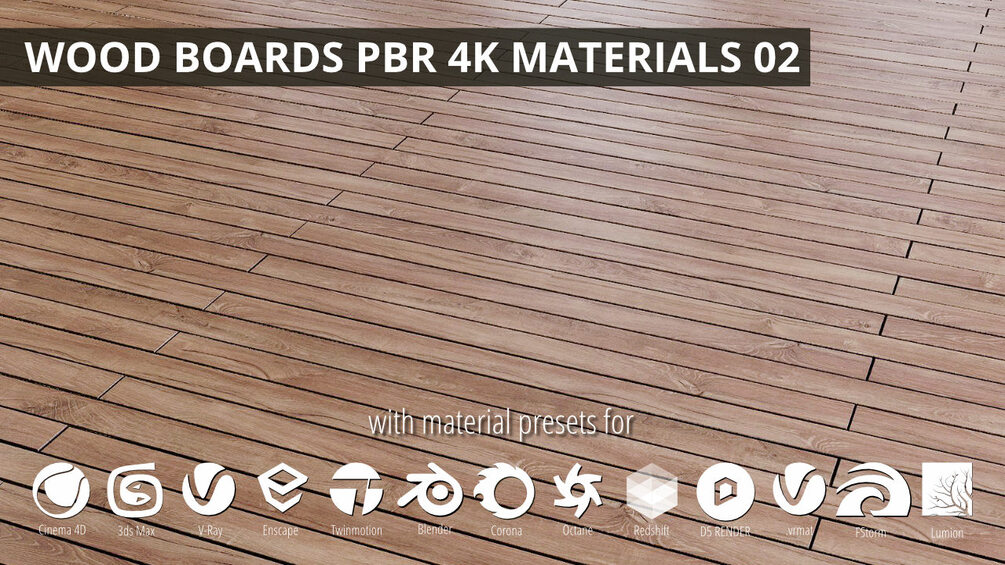 Wood Boards 02 PBR 2K/4K Materials