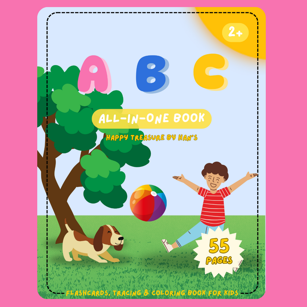 ABC ALL-IN-1 BOOK: Flashcards, Tracing, & Coloring Book