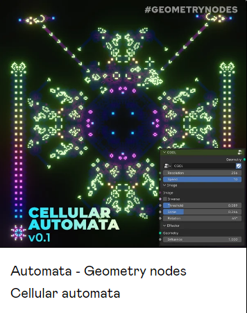 Cellular Automata in Geometry nodes - FREE - David Cescatti