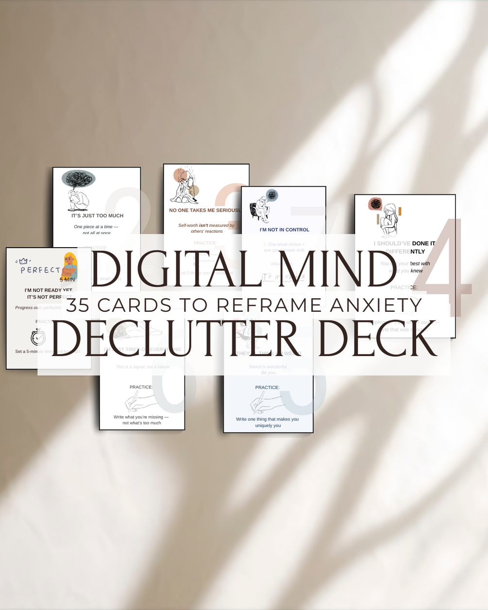 Digital Mind Declutter Deck – 35 Exercises to Calm Your Mind & Regain Focus